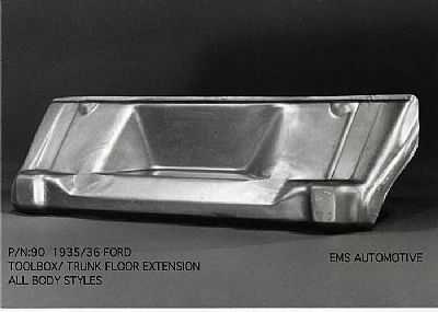 1935 - 1936 Ford Trunk Floor Extension Hot Rod Hardware